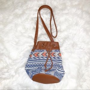 Merona | Bags | Merona Aztec Mini Crossbody Bucket Bag | Poshmark